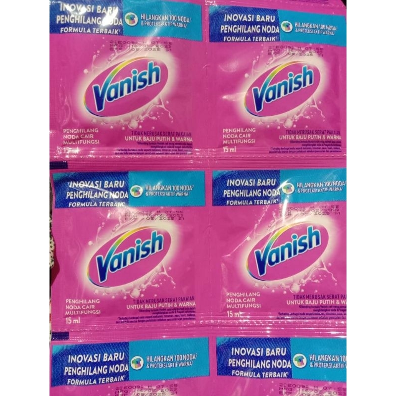 Jual VANISH CAIR RENCENG 1 RENCENG 12 SACHET @15 ml | Shopee Indonesia