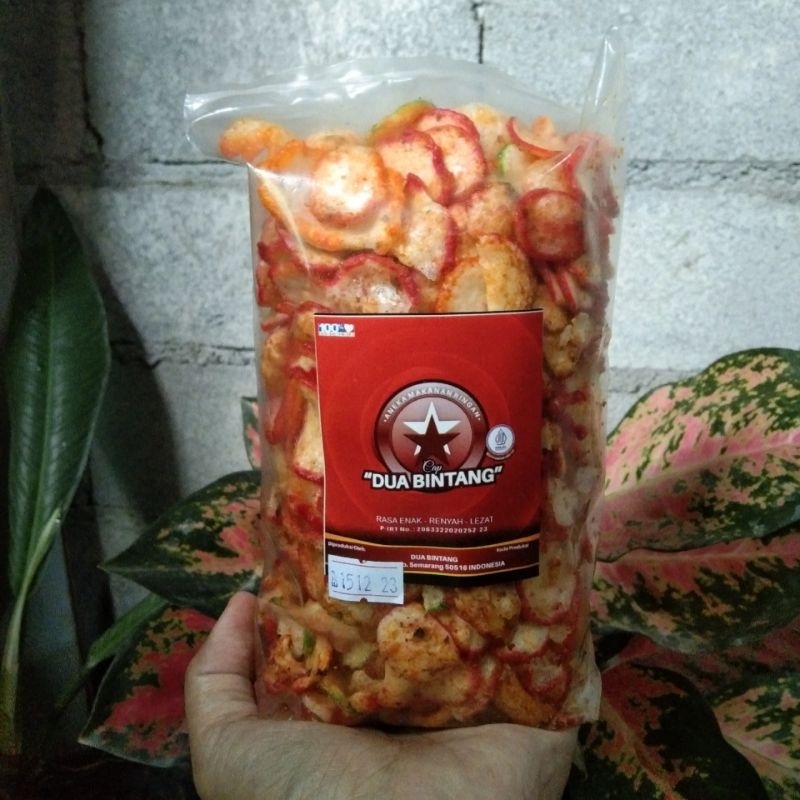 Jual dua bintang keripik SEBLAK chips cemilan jajanan tradisional snack ...