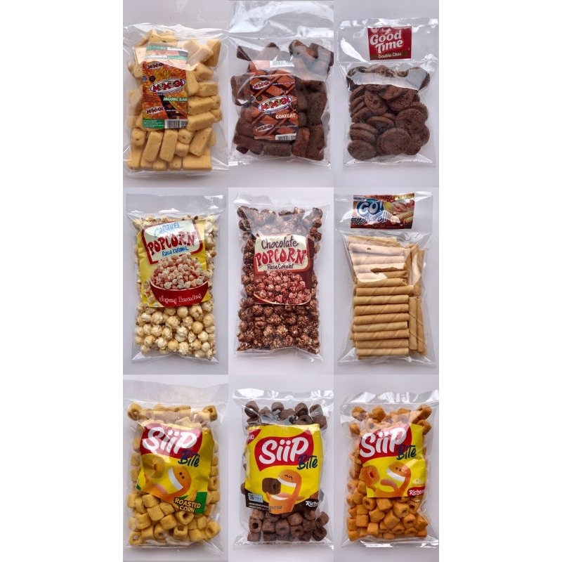 Jual SNACK REPACK MOMOGI/GOODTIME/OISHI POPCORN/GO ROLL/SIIP BITE 150GR ...