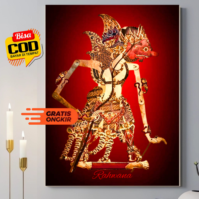 Jual Poster Wayang Kulit Rahwana Untuk Hiasan Dinding Atau Pajangan ...
