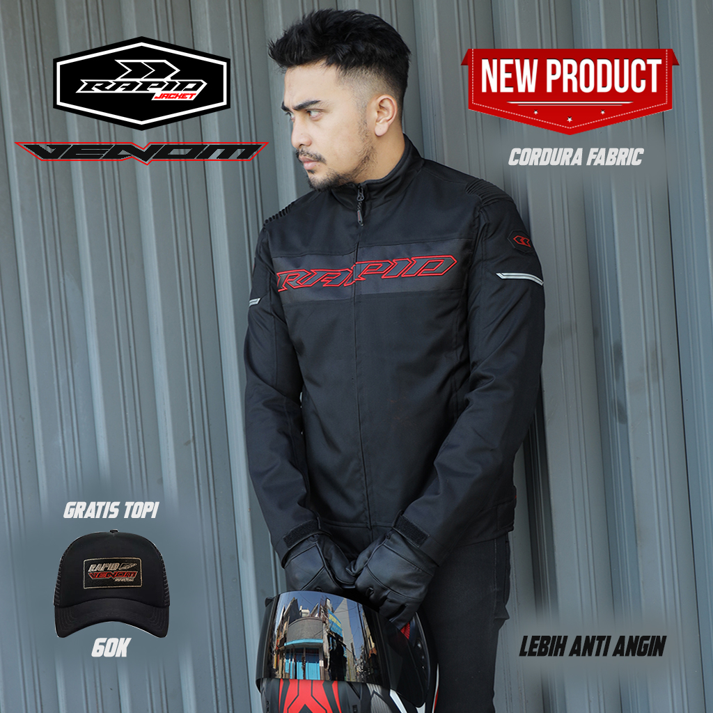 Jual Jaket motor touring windproof & wateproof RAPID VENOM dengan ...