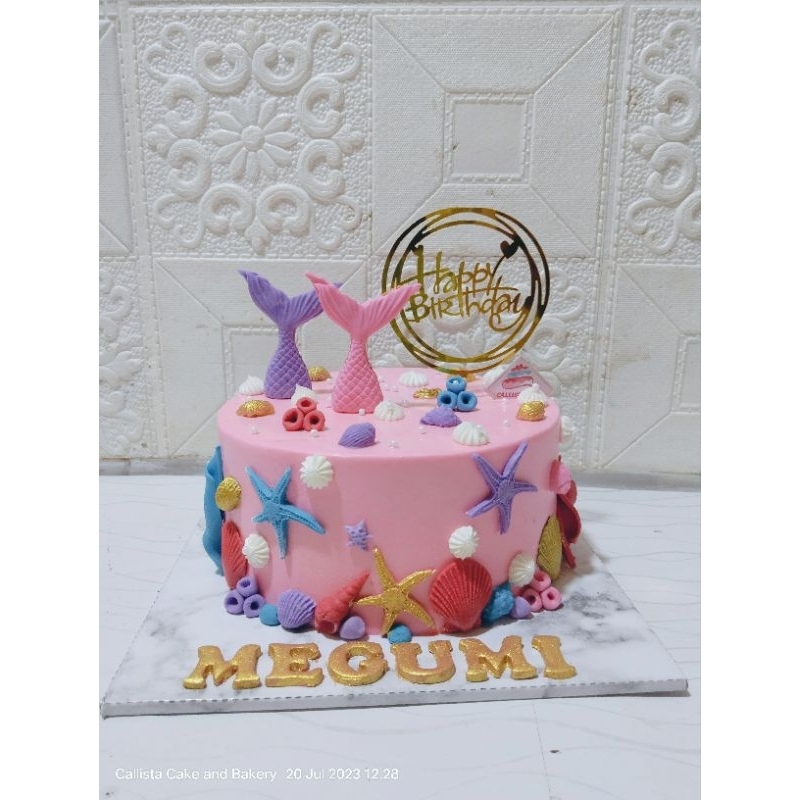 Jual Kue Ultah Tema Mermaid / Kue Ulang Tahun Anak-Anak | Shopee Indonesia