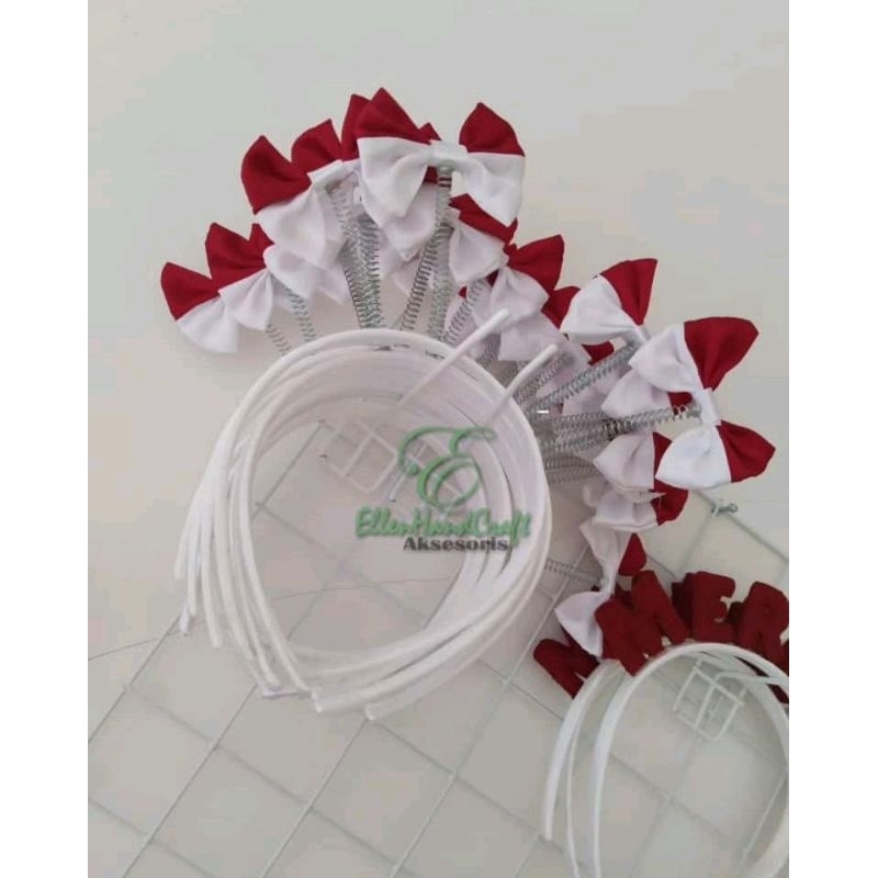 Jual READY BANDO pita ANTI PATAH merah putih bandana agustusan headband ...