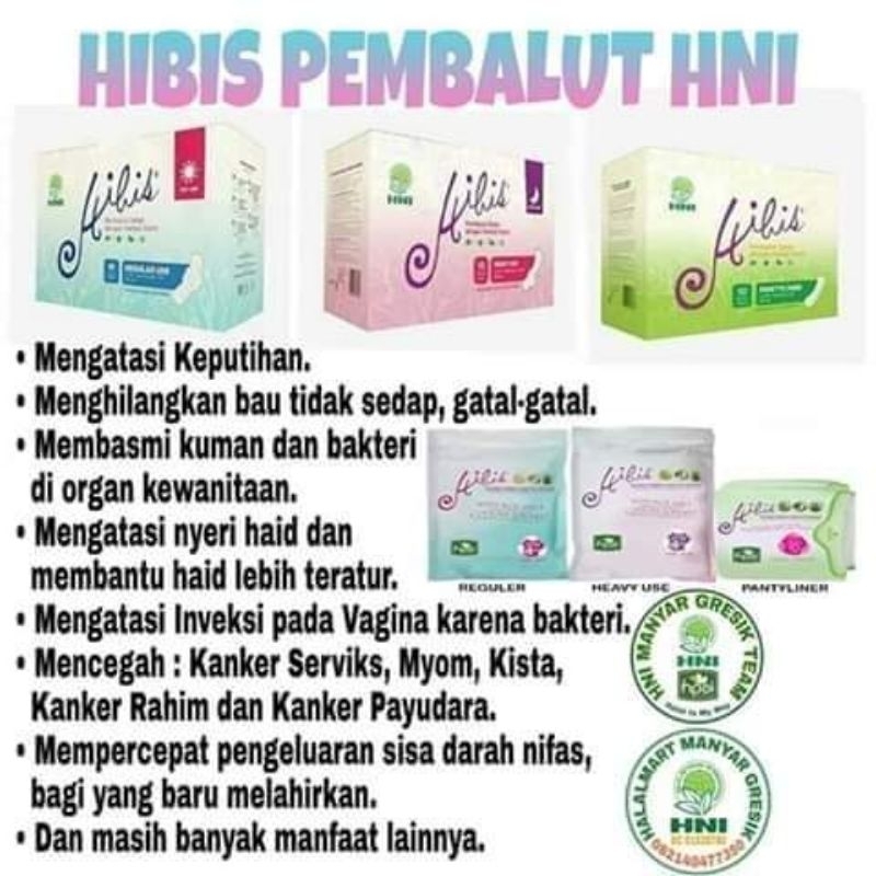 Jual HIBIS PEMBALUT / PANTYLINER HERBAL HNI | Shopee Indonesia