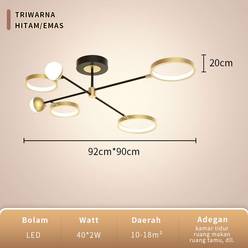 Jual Lampu Plafon Led Cahaya Sederhana Modern Lampu Ruang Keluarga ...