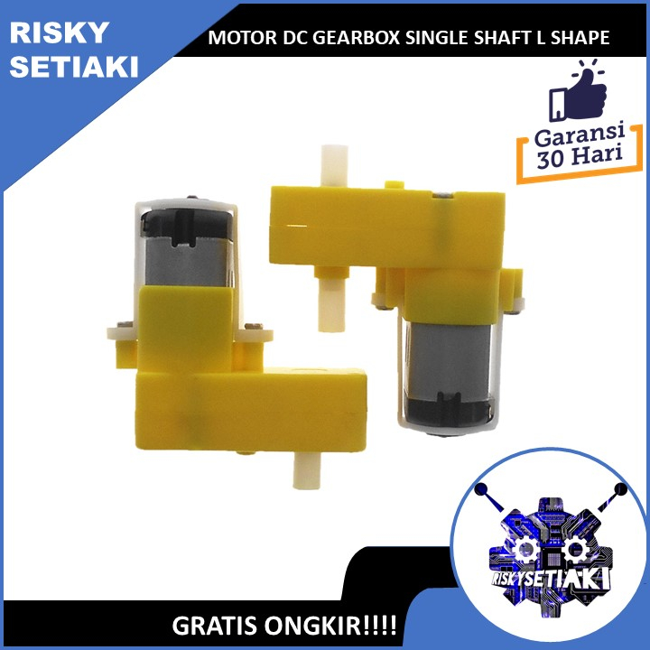 Jual MOTOR DC GEARBOX SINGLE SHAFT L SHAPE | Shopee Indonesia