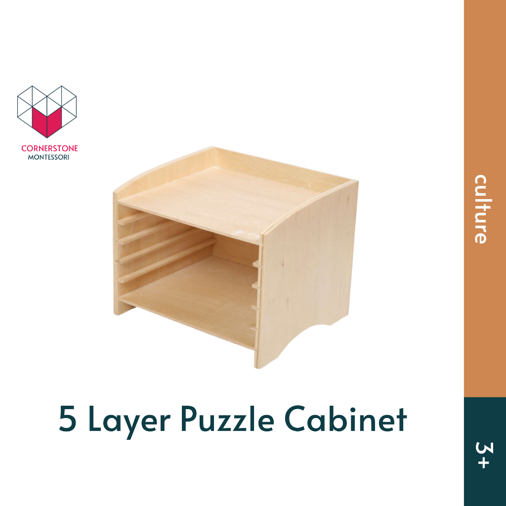Jual Cornerstone montessori 5 Layer Puzzle Cabinet - Montessori Culture ...