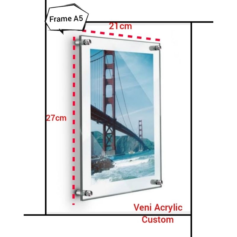 Jual frame Acrylic A4 / poster iklan Acrylic / frame dinding / poster iklan dinding A5 | Shopee ...