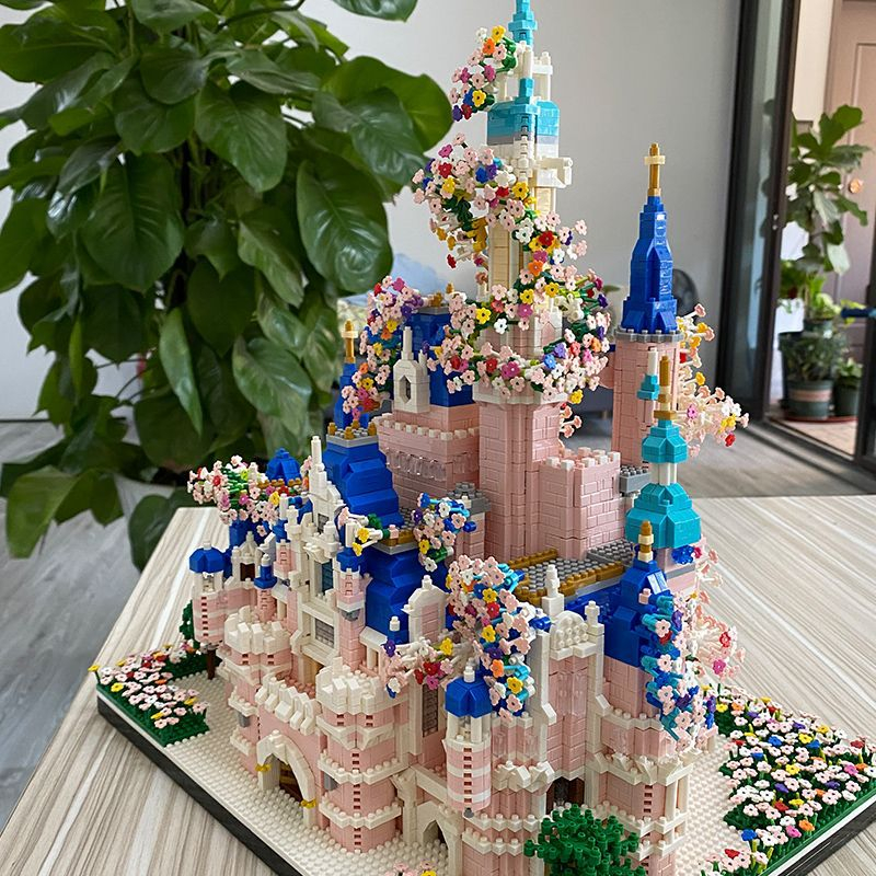 Jual Tokmon Nano Balok Princess Castle DIY 3D Swan Lake Blok Bangunan ...