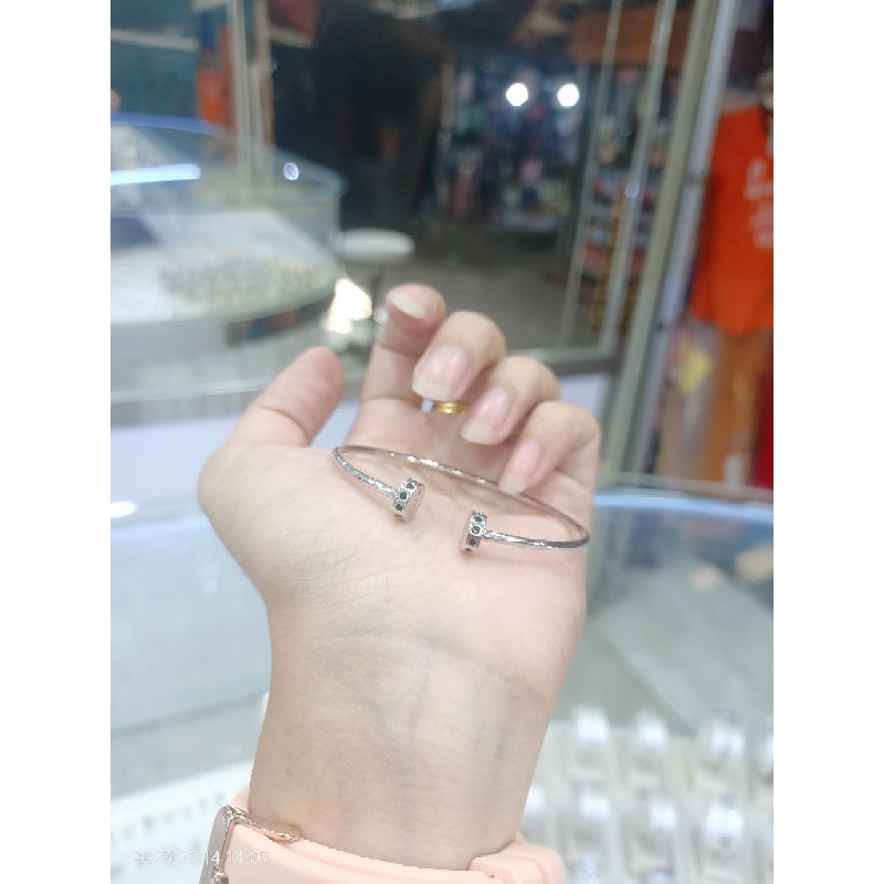 Jual gelang tangan oval mas putih mas 8k mas terbaru, mas fashion , mas ...