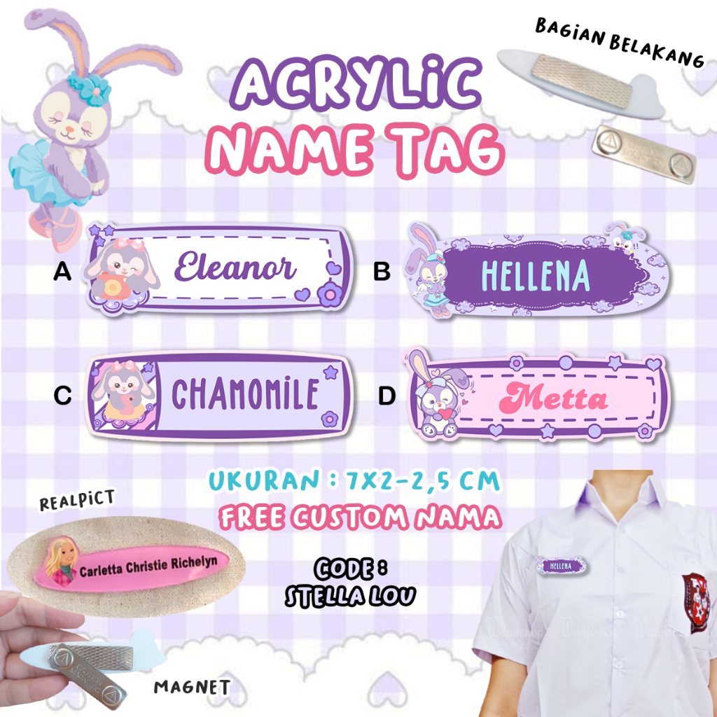 Jual PAPAN NAMA / NAME TAG / NAME TAG AKRILIK /NAME TAG MAGNET GIANT ...