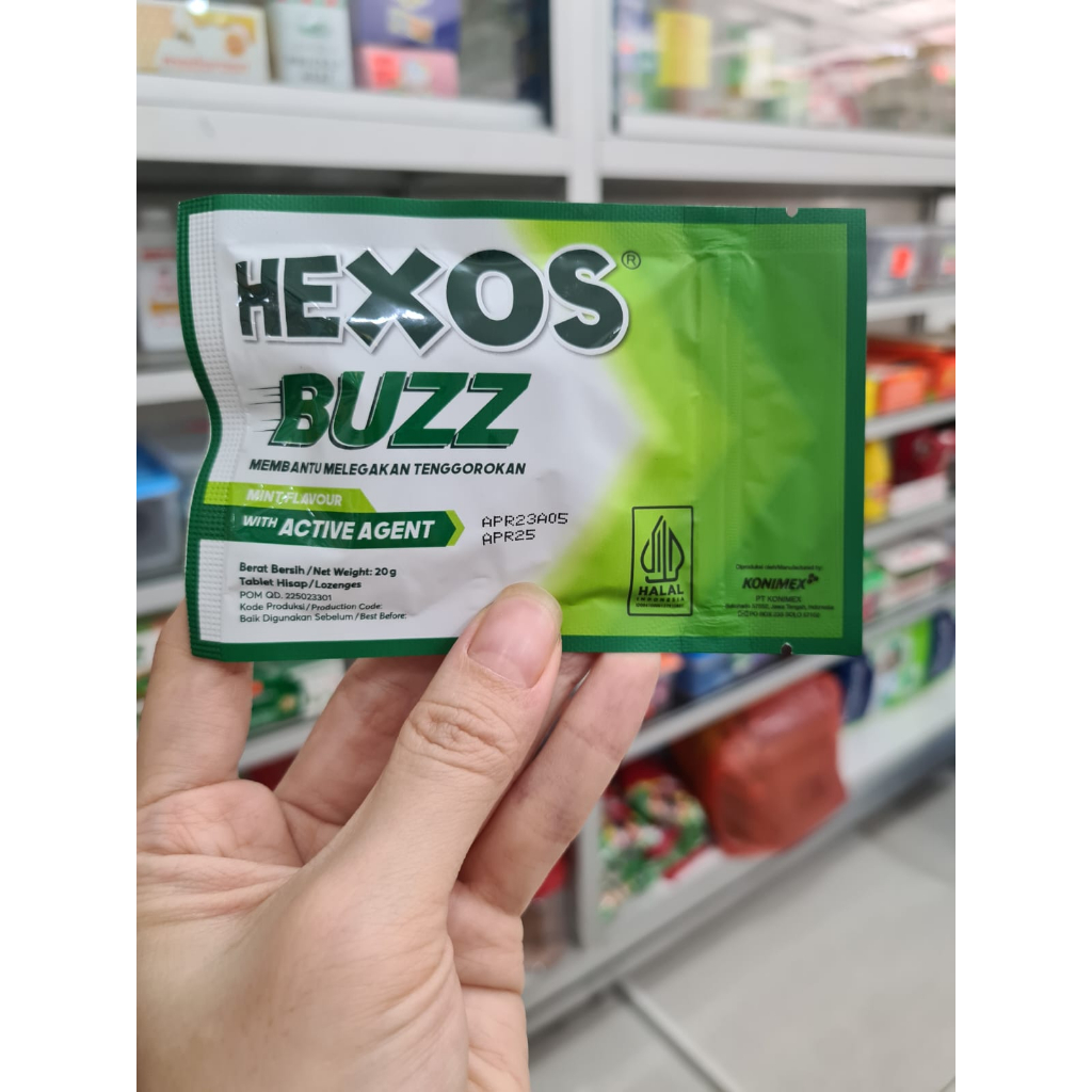 Jual PERMEN HEXOS BUZZ RASA MINT PERMEN PELEGA TENGGOROKAN / PERMEN ...