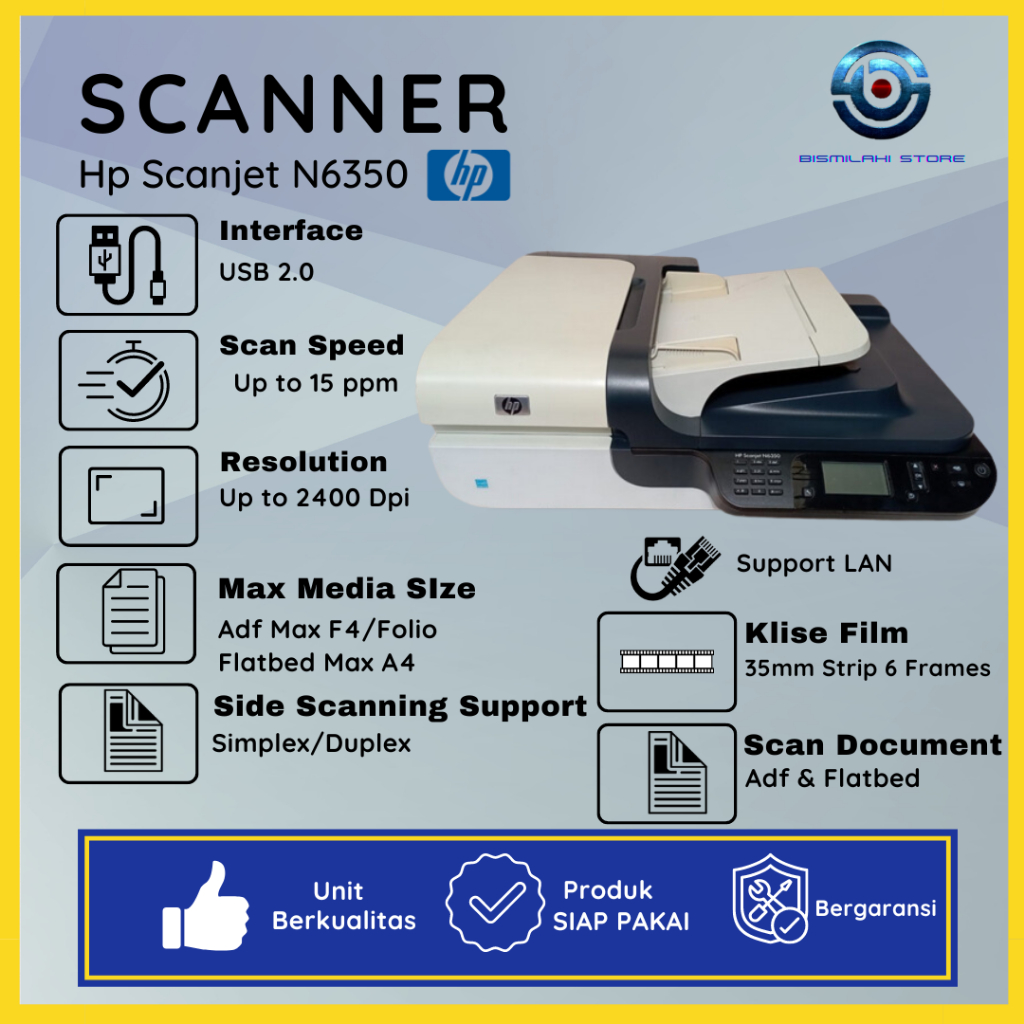 Jual Scanner Folio F4 Hp Scanjet N6350 Bisa Scan Folio Lewat ADF n Ada ...