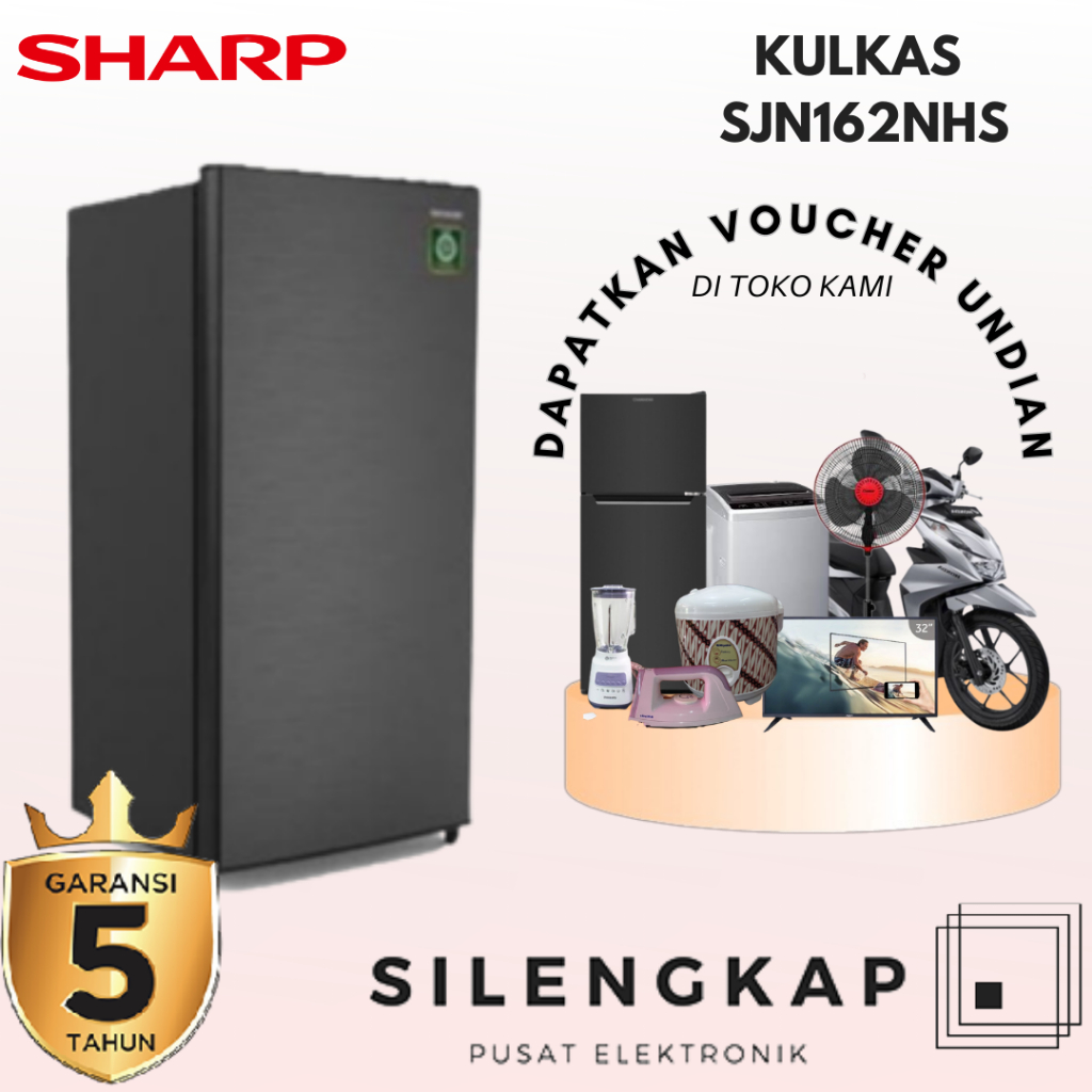 Jual SHARP SJ-N162N HS Kulkas 1 Pintu SJ N162N HS SJN 162 NHS SJ N162 | Shopee Indonesia