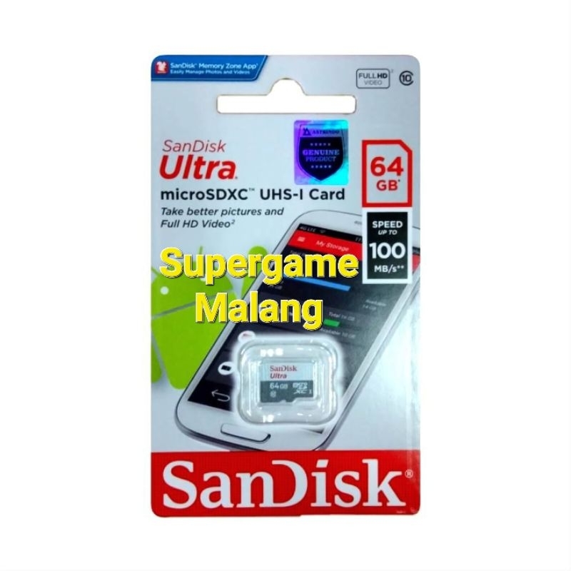 Jual Micro SD 64gb Sandisk Original Ultra Memory Card Komputer Laptop ...