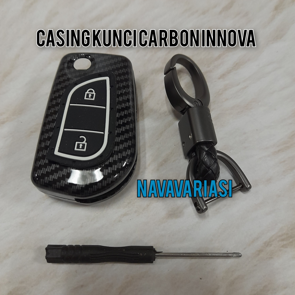 Jual Casing Kunci / Gantungan Kunci Mobil Carbon Mobil Toyota Innova ...
