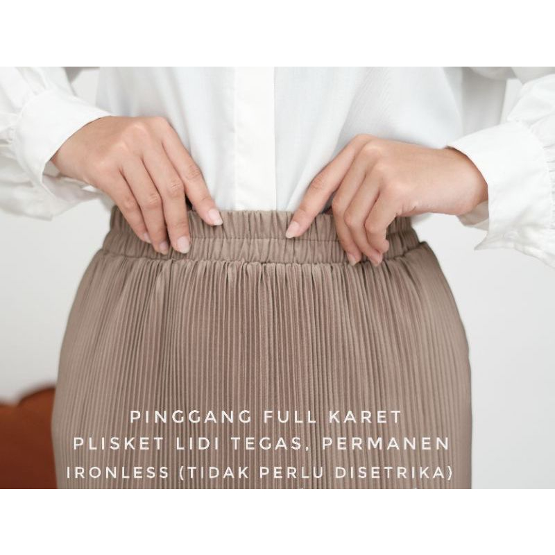 Jual Rok Plisket Lidi || Rok Span | Shopee Indonesia