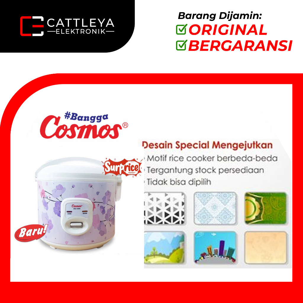 Jual [COD] COSMOS RICE COOKER / MAGIC COM CRJ 3306 / CRJ-3306 / CRJ3305 ...