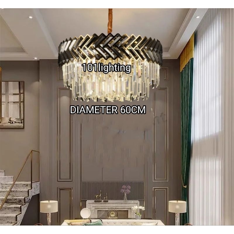 Jual lampu gantung kristal minimalis modern lampu hias ruang tamu 80011 | Shopee Indonesia