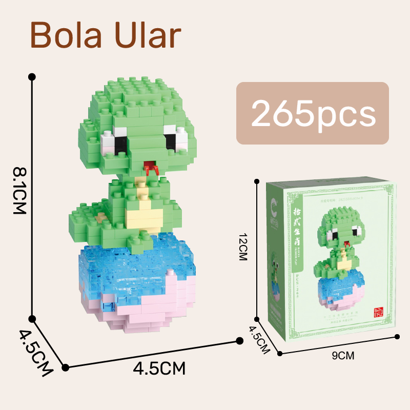 Jual BLOCK CITY NANO BLOCK 12 SHIO SERIES / 12 Chinese Zodiac / BRICKS ...