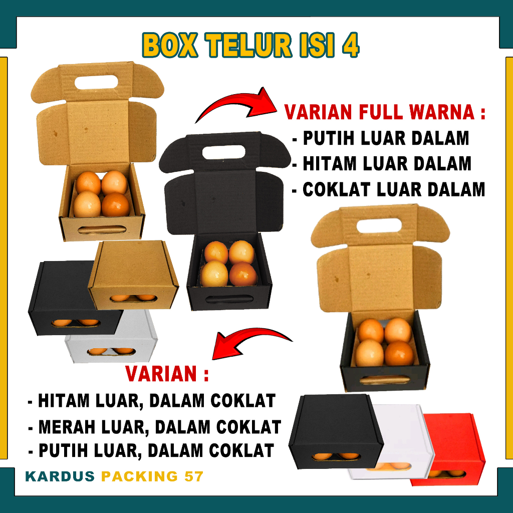 Jual BOX TELUR ISI 4 BUTIR | TELUR AYAM | TELUR BEBEK | TELUR ASIN ...