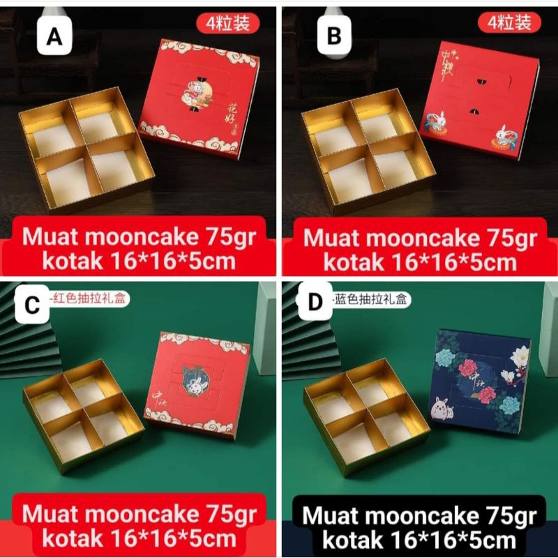 Jual Kotak Dus mooncake box kue bulan bisa di tenteng isi 4 | Shopee Indonesia