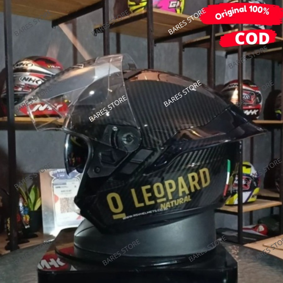 Jual Helm Rsv sv300 carbon double visor + spoiler + sticker leopard ...