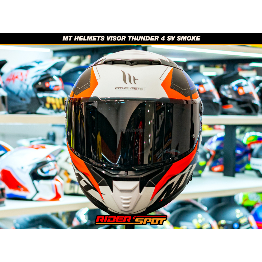 Jual Kaca Helm Motor MT HELMETS VISOR Thunder 4 SV Smoke Visor Original ...