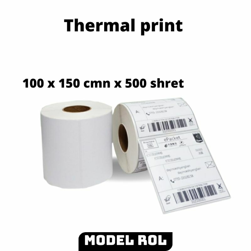 Jual 3 ROLL - Thermal print model rol PREMIUM/kertas print 100mm x ...
