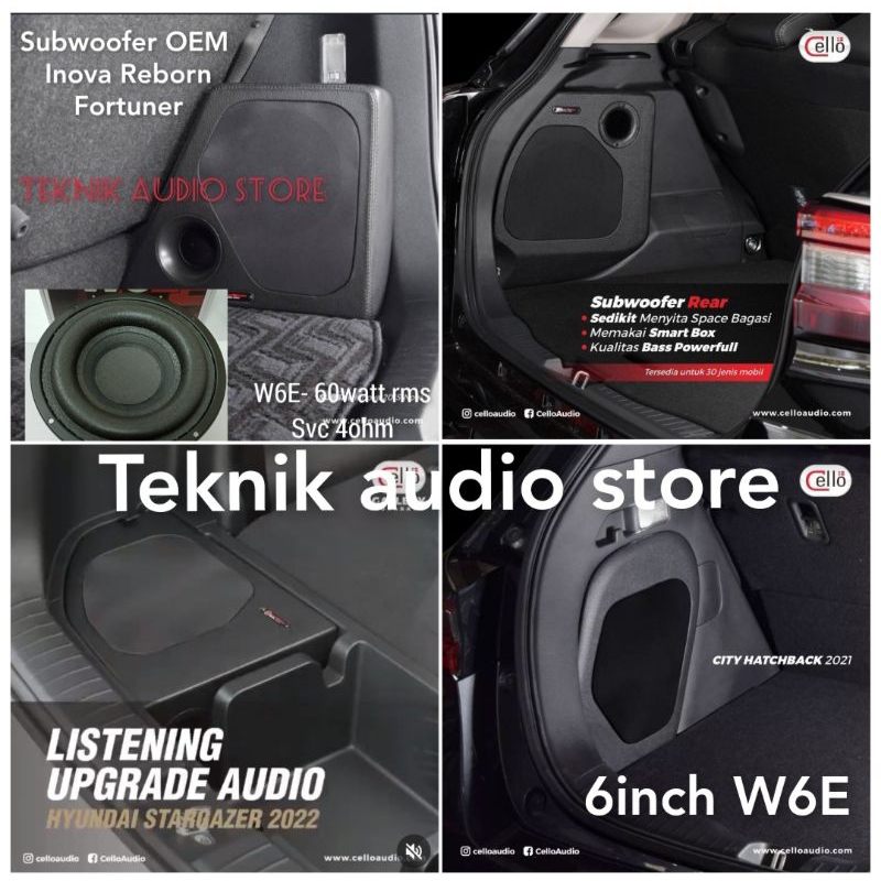 Jual Subwoofer pnp Box Cello 6inch W6E Stargazer-Inova Reborn -Fortuner ...