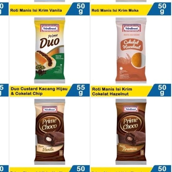 Jual PRIME BREAD ROTI MANIS ISI CREAM / ROTI ISI CREAM COKLAT / ROTI ...