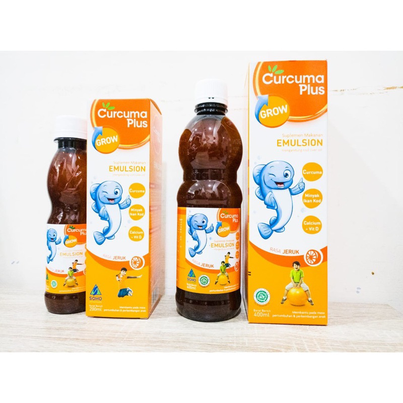 Jual CURCUMA PLUS GROW EMULSION - PENAMBAH NAFSU MAKAN ANAK - TEMULAWAK ...