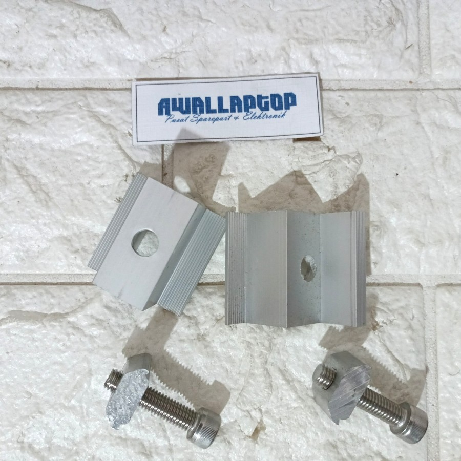 Jual bracket panel surya end clamp PV panel surya alumunium frame ...