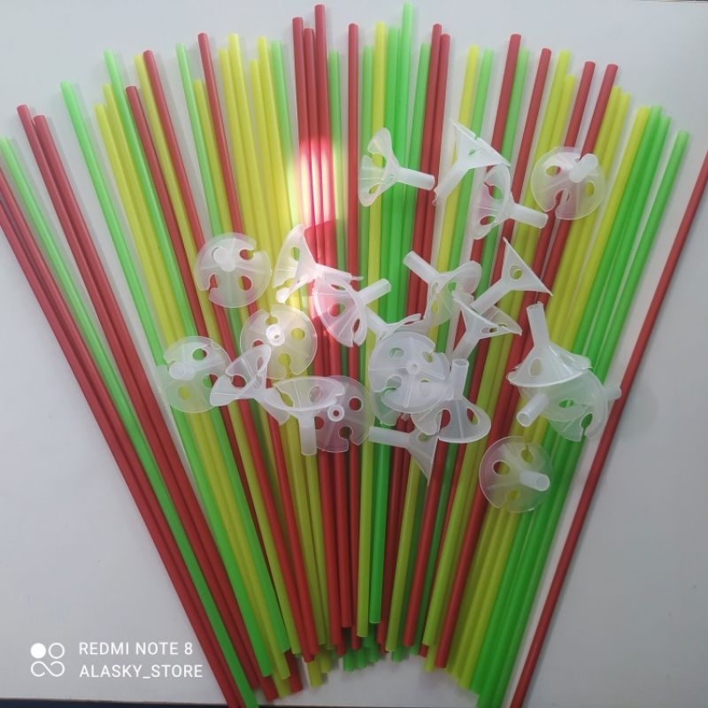 Jual STIK BALON ISI 20 SET (STIK + CUP) | Shopee Indonesia