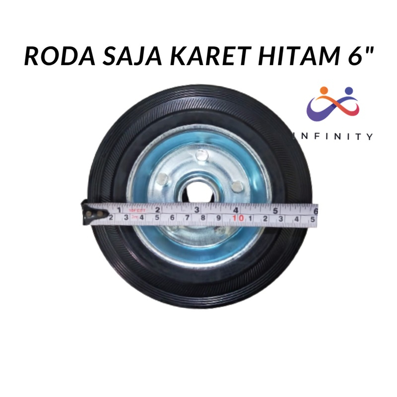 Jual Roda Trolley 6" inch Wheel Only/Roda Karet/Roda Lori/ Roda Gerobak ...