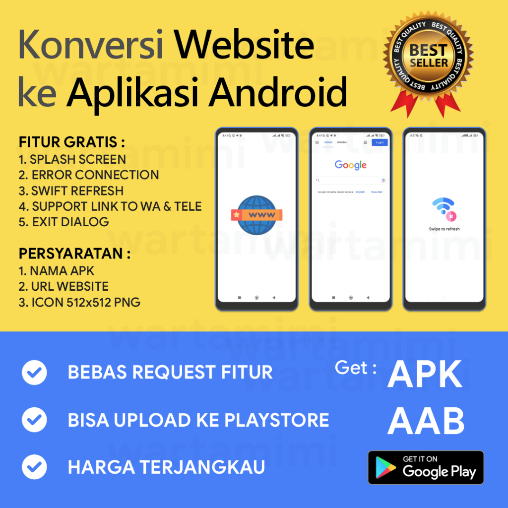 Jual Konversi Website ke Aplikasi Android | Webview Profesional ...