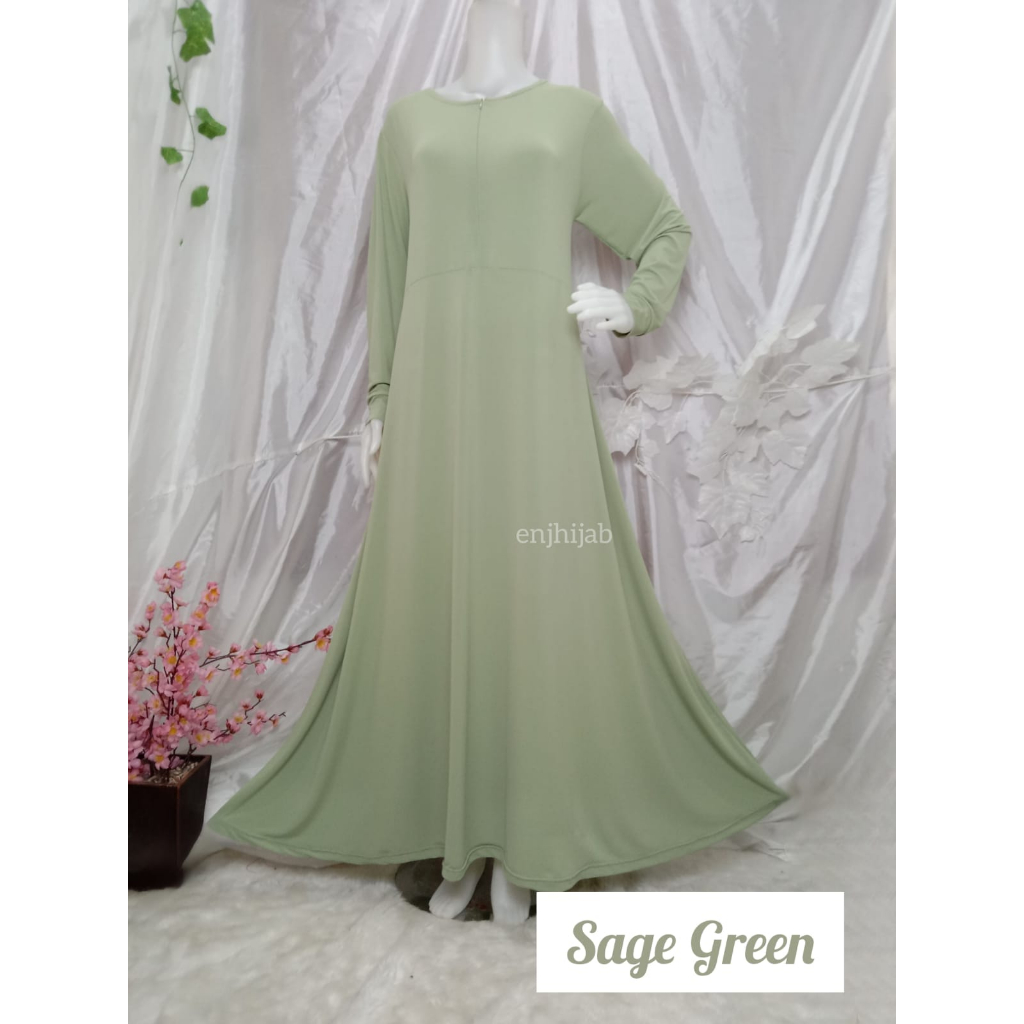 Jual Manset Gamis Lengan Panjang Busui Sleting Kekinian Bahan Adem Jersy Premium | Shopee Indonesia