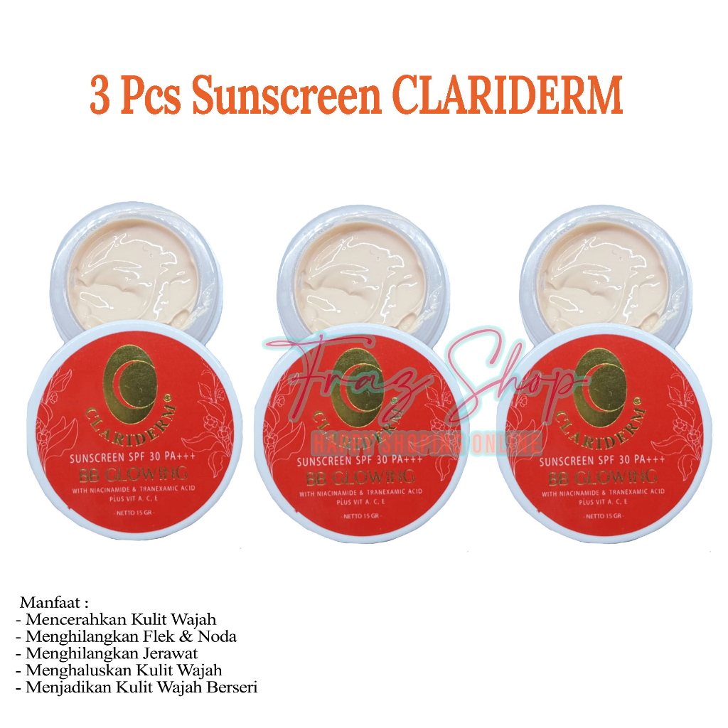 Jual BB Glowing Clariderm 15gr / Krim Untuk Siang ( 3PCS ) | Shopee ...