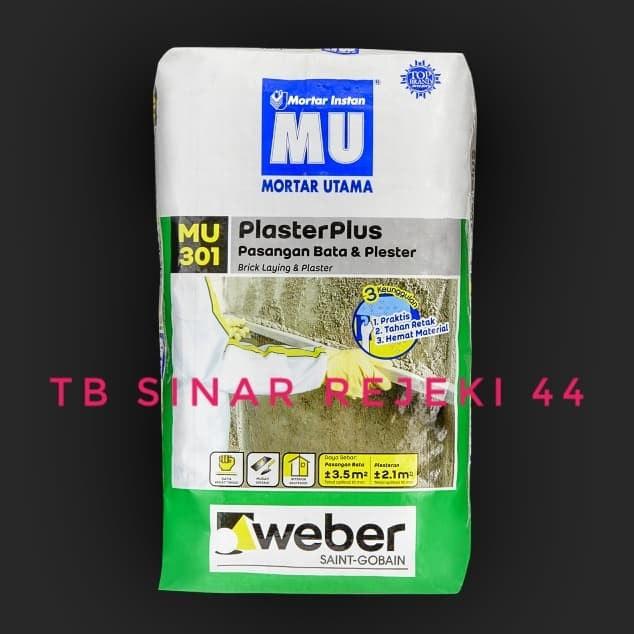 Jual MU 301 Mortar Utama Semen Instant Plester Bata Ringan Hebel Bata ...