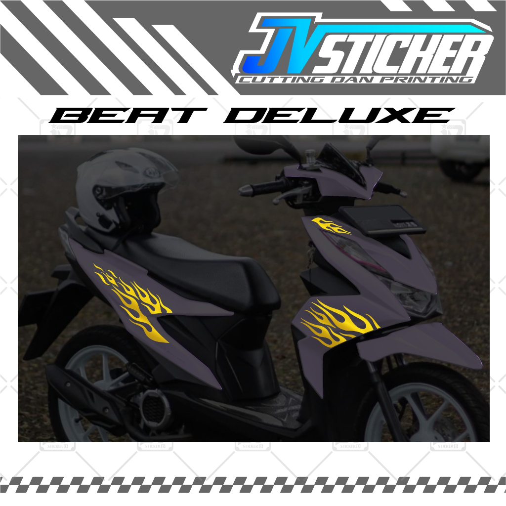 Jual stiker api beat deluxe cutting sticker honda motor | Shopee Indonesia