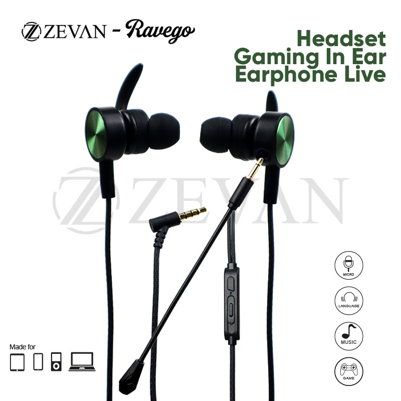 Jual ZEVAN Headset Gaming Earphone XG-121 dengan Dual Wheat Tuning Free ...