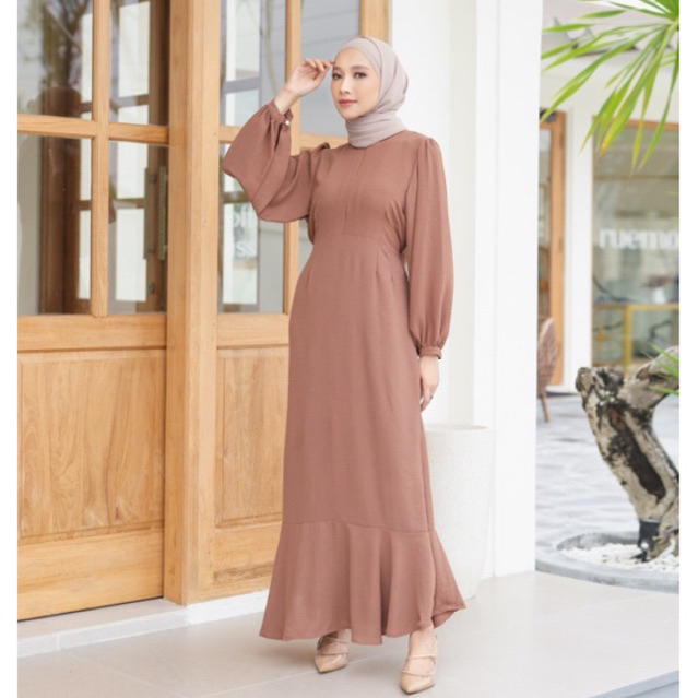 Jual Nadiraa Hijab Darlena Allsize/Dress Airflow Crinkle/Dress Murah ...