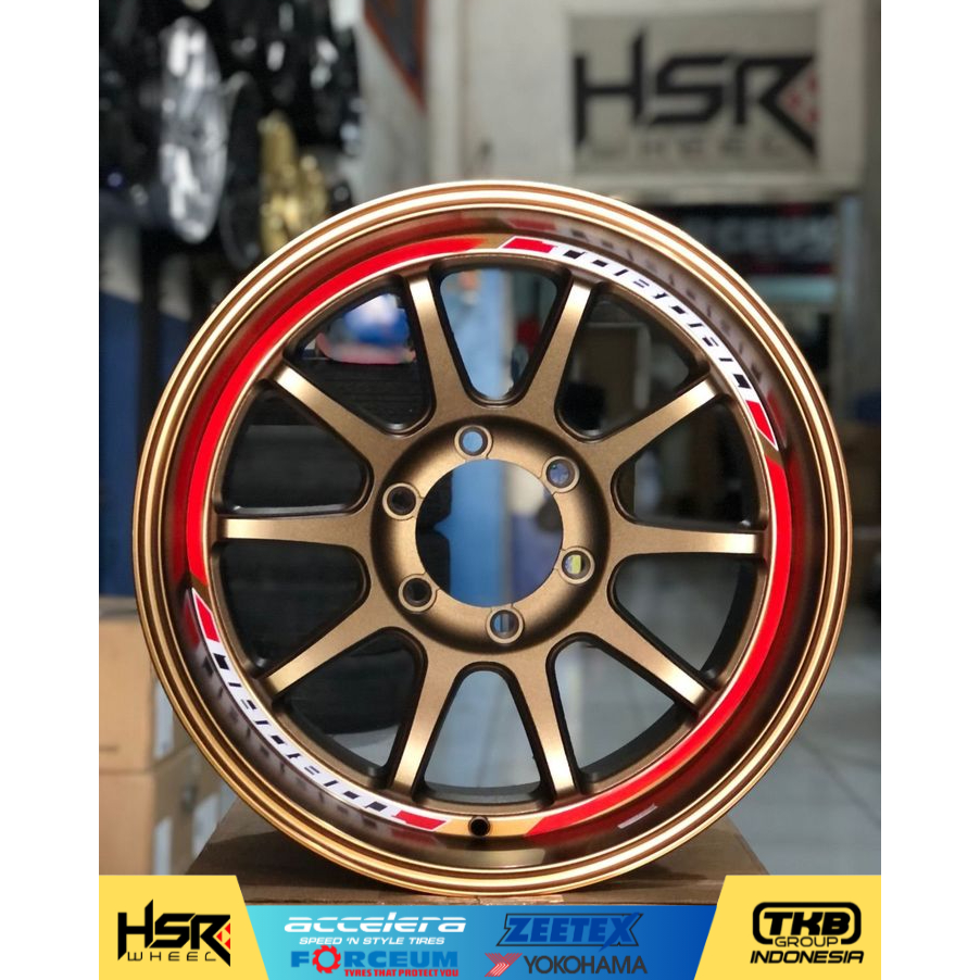 Jual velg mobil ring 18 velg racing hsr r18 toboali lebar 9,5 warna bronze cocok untuk pajero ...