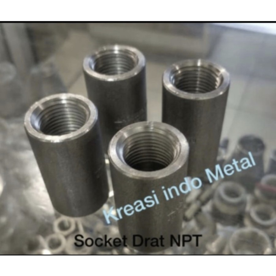 Jual 4" Socket Class 1000 Drat /Soket Las besi Sock 100 Coupling Screw ...