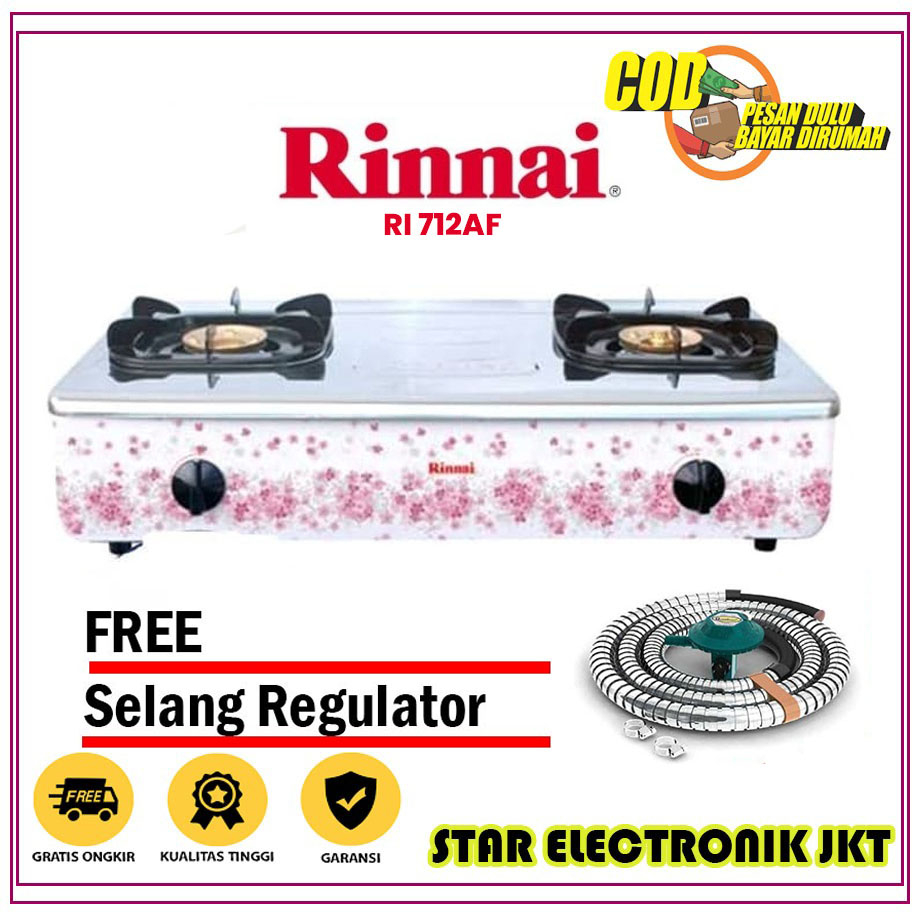 Jual RINNAI RI-712AF Kompor Gas 2 Tungku Jumbo Stenlies Steel - Motif ...