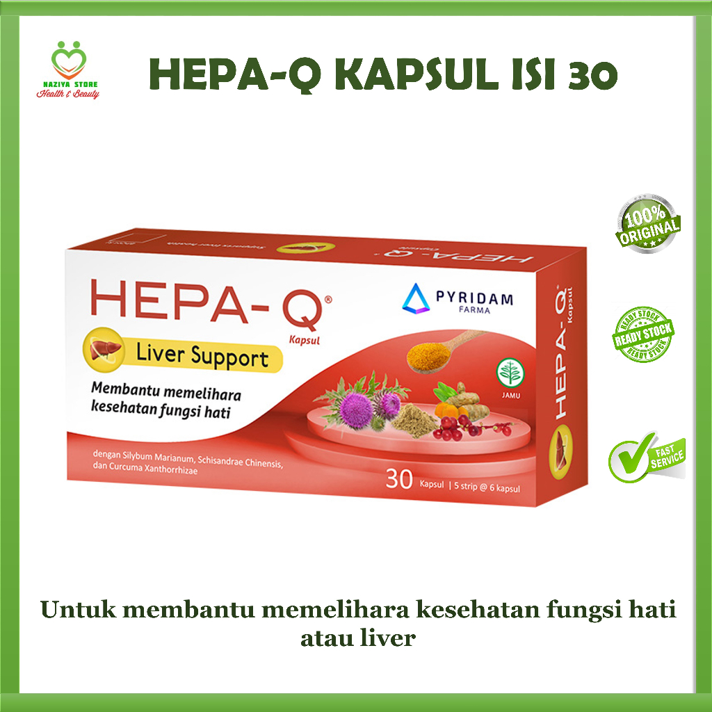 Jual HEPA-Q KAPSUL SUPLEMEN PENDUKUNG FUNGSI HATI DAN LIVER - ISI 30 ...