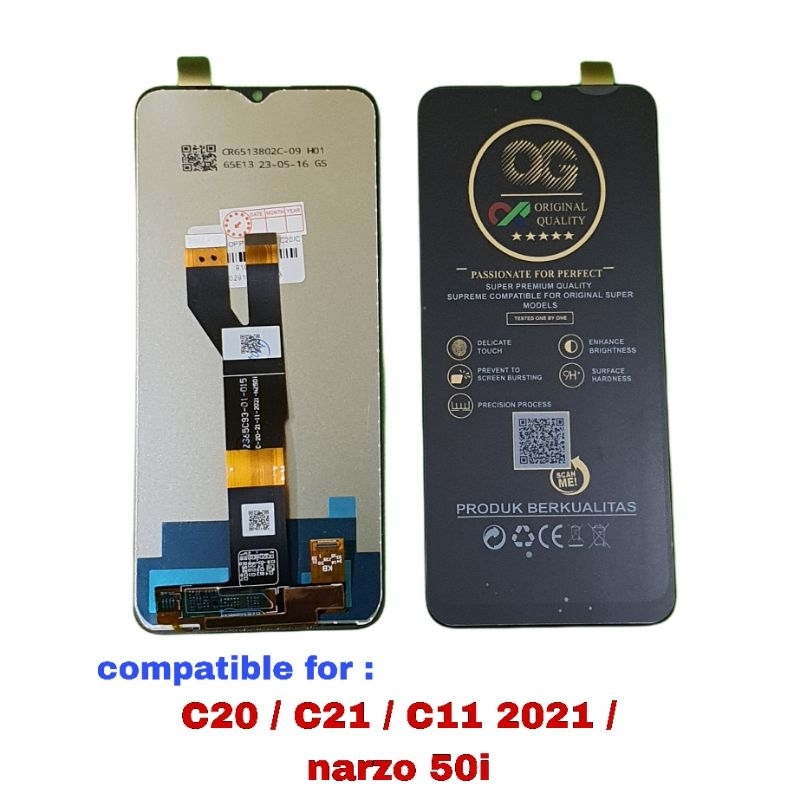 Jual lcd ts touchscreen realme c20 / c21 / c11 2021/narzo 50i | Shopee Indonesia