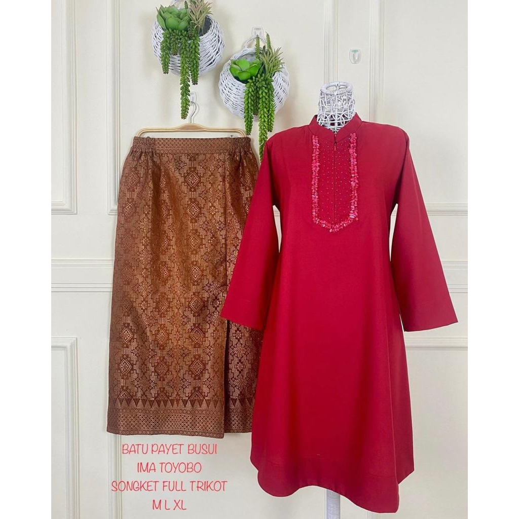 Jual Tunik wanita polos warna merah terbaru katun toyobo fodu premium ...