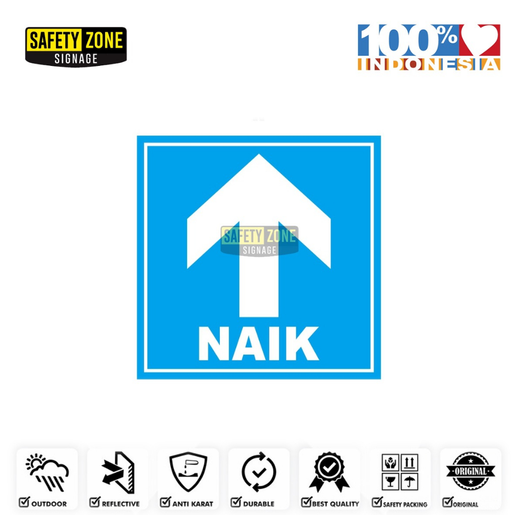 Jual Sign Sticker Naik dan turun (Merah dan Biru) | Shopee Indonesia