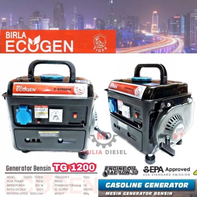 Jual Genset Ecogen ecolite starke 2 tak TG1200 700 WAAT | Shopee Indonesia